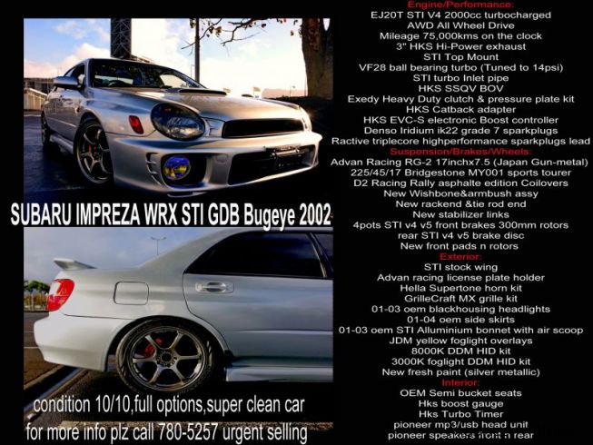 Used Subaru Impreza WRX STI 2L turbo | 2002 Impreza WRX STI 2L turbo ...